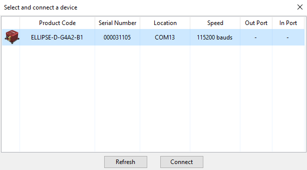 First connection to Ellipse box